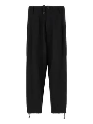 Yohji Yamamoto New Standard Wool Trousers - Black