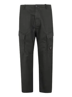 C.P. COMPANY Cotton Cargo Pants With Lens Detail - Raven