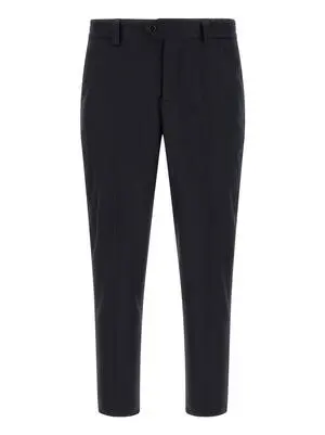 PT TORINO Pt Pantaloni The Rebel Tapered Wool-Cashmere Trousers Black