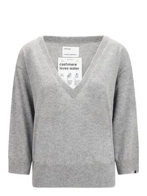 Extreme Cashmere V-neck Knitted Jumper - Grey