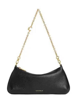 COCCINELLE Mini C-Me Logo-print Chain-link Crossbody Bag Black