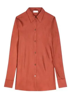 Dries Van Noten Fitted Viscose Shirt - Orange