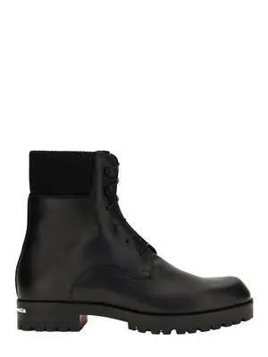 CHRISTIAN LOUBOUTIN Trapman Lace-up Boots - Black