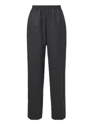 JIL SANDER Wool Flannel Wide-leg Pants - Black