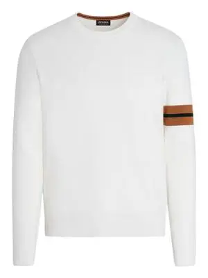 ZEGNA Stripe-detail Crew-neck Sweater