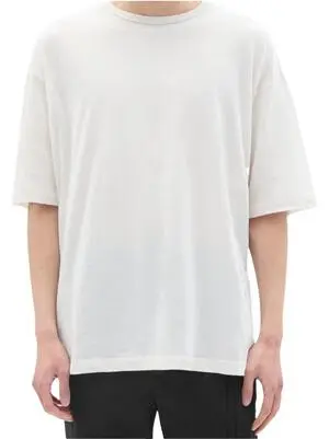 ANN DEMEULEMEESTER Text-print Cotton T-shirt - White