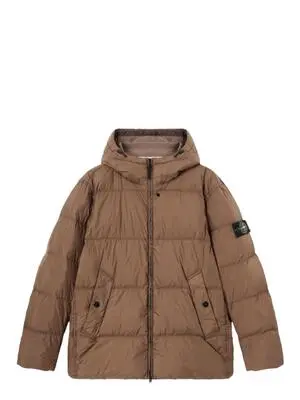 Stone Island Wind-resistant Down Jacket With Anti-drop Finish - Ochre