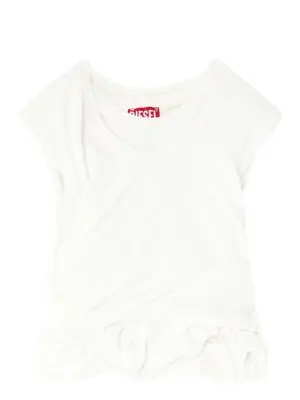 DIESEL® Double-layer Jersey Rucked-up Tank Top - White