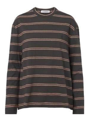 JIL SANDER Jil Sander Striped Long Sleeve Cotton T-Shirt