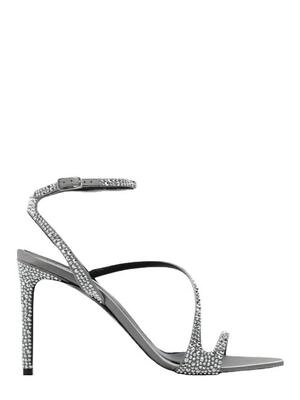 Alexander McQueen Embellished Open-toe High-heeled Sandals - Silver