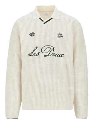 LES DEUX Knit Polo Shirt - White