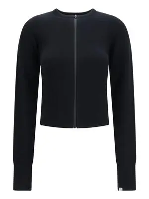 Extreme Cashmere Extreme Cashmere Fitted Zip Cardigan Black