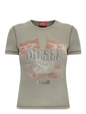 DIESEL® Diesel "Tour" Graphic T-Shirt Gray