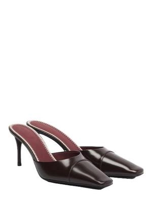 Magda Butrym Leather Pointed Toe Stiletto Mules - No