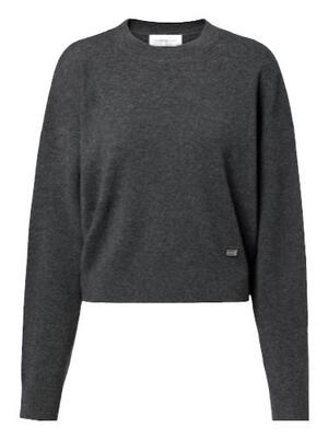 Victoria Beckham Victoria Beckham Solid Color Crew Neck Sweater Grey