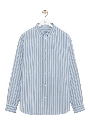 Loewe Loewe Oversized Striped Shirt Blue/white