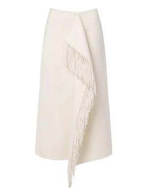 RÓHE Róhe Fringed Wool And Cashmere Midi Skirt No