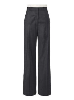 RÓHE Virgin Wool Wide-leg Trousers With Front Pleats - Black