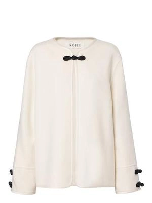 RÓHE Wool And Cashmere Jacket With Toggle Fastenings - White