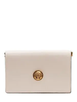 Versace Emblème Mini Bag With Gold-tone Medusa Plaque - White