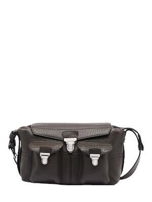 LEMAIRE Mini Leather Shoulder Bag - Black