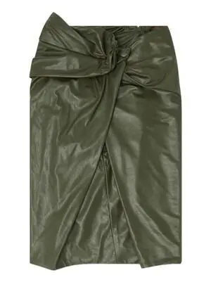 DIESEL® Draped Pencil Skirt With Split - Green
