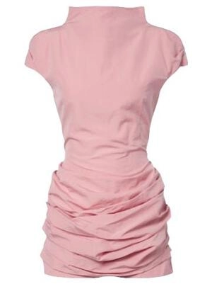 Magda Butrym Draped Cotton And Silk Minidress - Pink