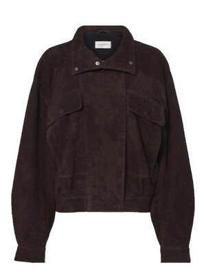 Nour Hammour Suede Blouson Jacket - Black