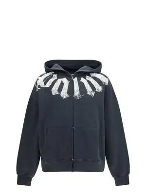 Palm Angels Zip-up Hoodie - Black