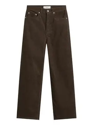 DUNST 90s Wide Corduroy Jeans - Brown
