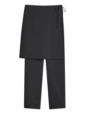 ST. AGNI Wool Sarong Pants - Dark Graphite