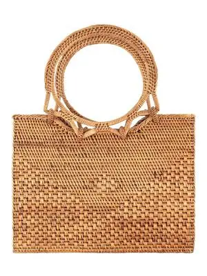 OHSUN Marais Rattan Bucket Bag - Brown