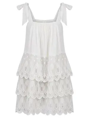 GLAM ON YOU White Etherea Short Dress