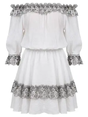 GLAM ON YOU White Eira Short Dress