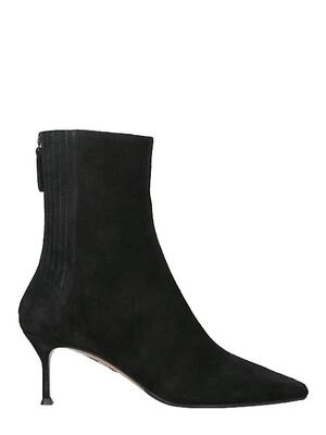 AQUAZZURA Saint Honore 65 Suede Heeled Boots - Black