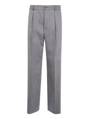 Dries Van Noten Dries Van Noten Penrud Tailored Herringbone Pants Cement