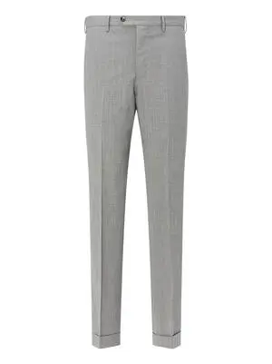 PT TORINO Tailored Wool Blend Pants - Grey