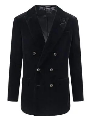 TOM FORD Double-breasted Peak-lapel Blazer - Black