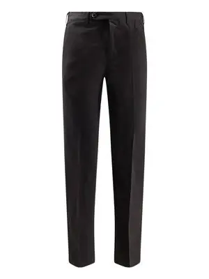 PT TORINO Charm Pocket Straight-leg Trousers - Black