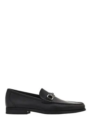 FERRAGAMO Gancini Ornament Loafers - Black