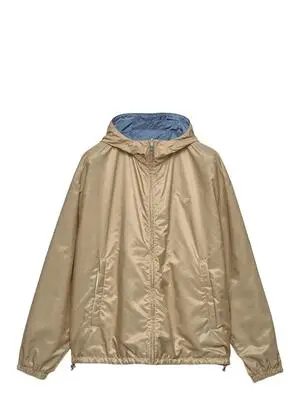 Prada Re-nylon Reversible Hooded Jacket - Brown