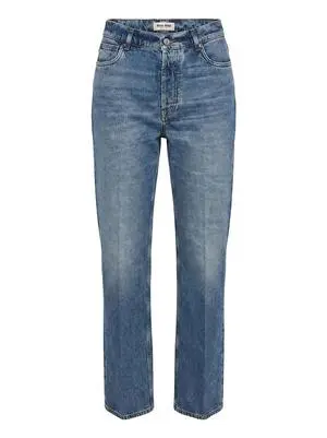 Miu Miu Washed Denim Trousers - Blue
