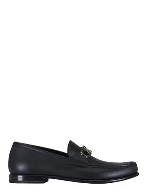 FERRAGAMO Avril Gancini Buckle Loafers - Black