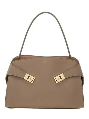 FERRAGAMO FERRAGAMO Hug Soft Medium Shoulder Bag Gray