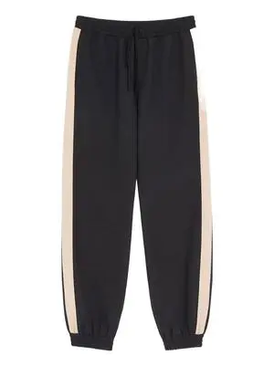 Valentino Garavani Nylon Trousers With Vgold Detail - Black