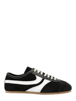 Dries Van Noten Suede And Leather Sneakers - Black