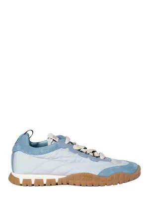 Miu Miu Tyre Technical Fabric, Suede And Leather Sneakers - Blue