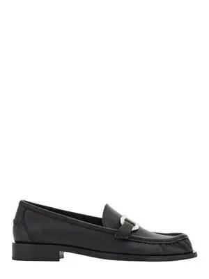FERRAGAMO Gancini Ornament Loafers - Black