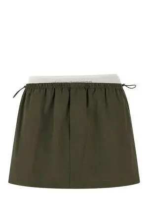 Alexander Wang Mini Logo Elasticated Skirt - Green