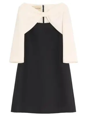 Valentino Garavani Crepe Couture Dress With Bow Detail - Black